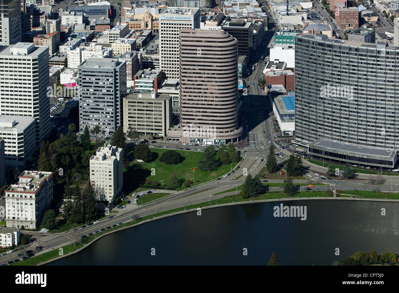 aerial photograph Lake Merritt, Oakland, California Stock Photo - Alamy