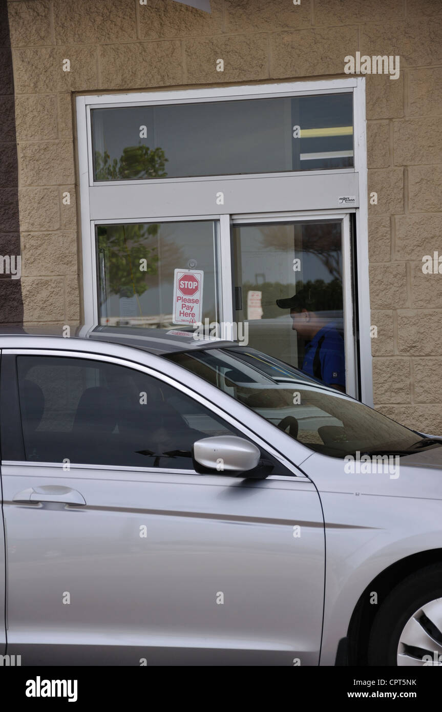 McCafe - McDonald's drive thru window, USA Stock Photo - Alamy