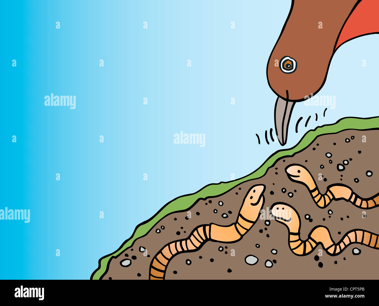 Worm underground hi-res stock photography and images - Alamy
