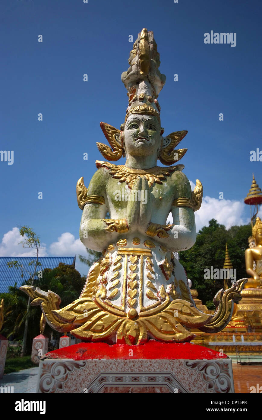 Angel statue at the temple in Thailand Stock Photo - Alamy
