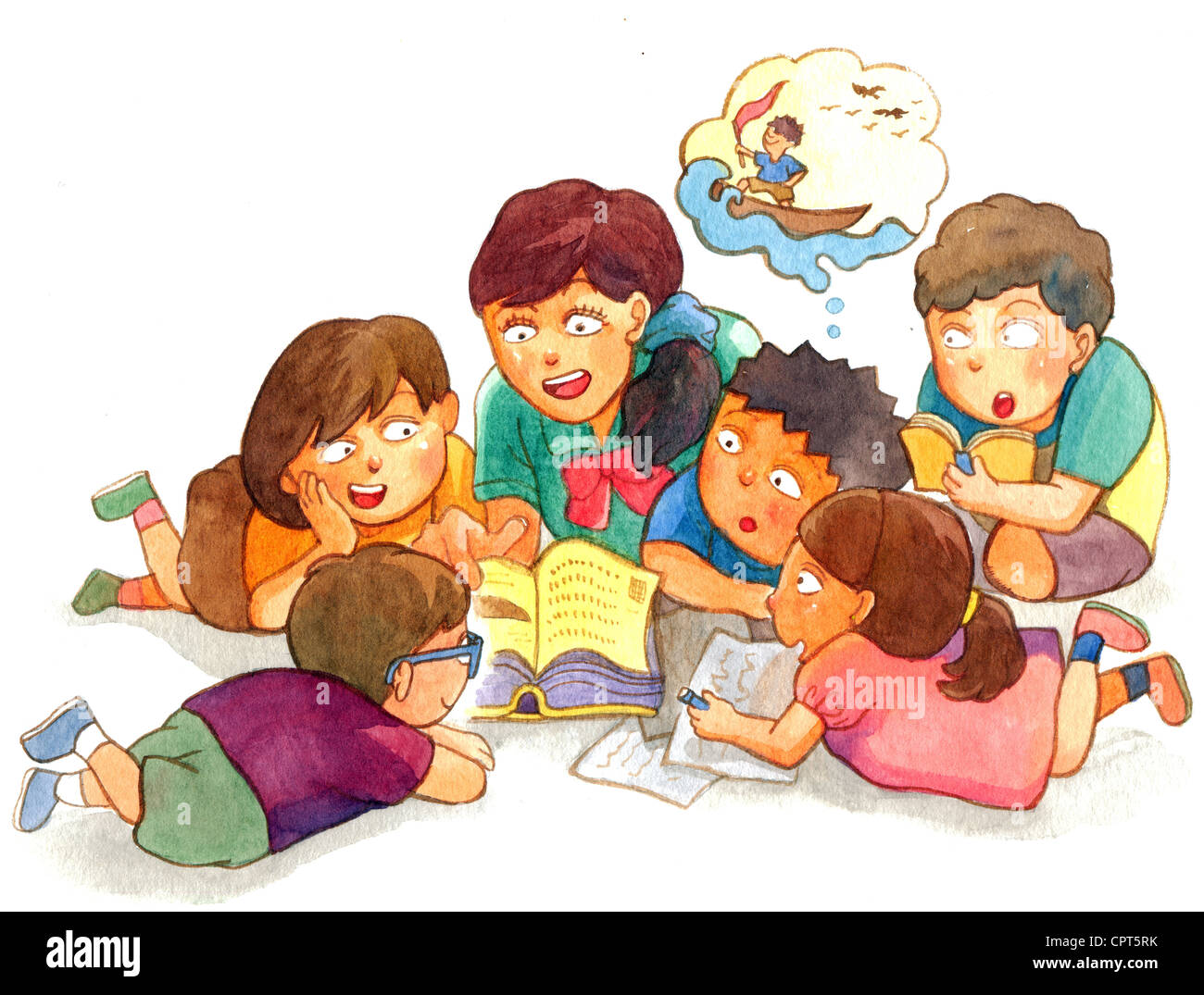 Children stories illustration hi-res stock photography and images - Alamy