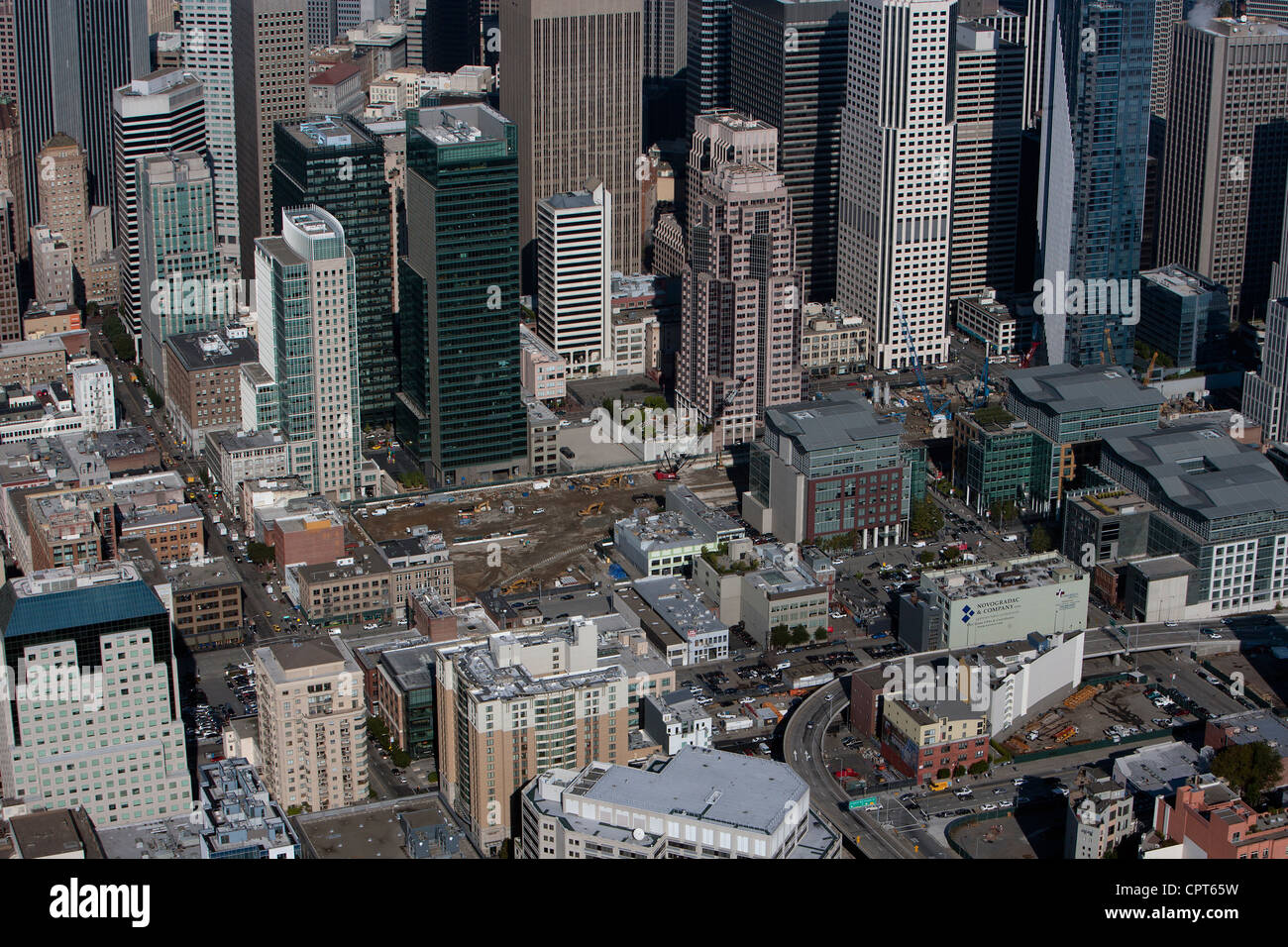aerial photograph South of Market Street Transbay Terminal Center San ...