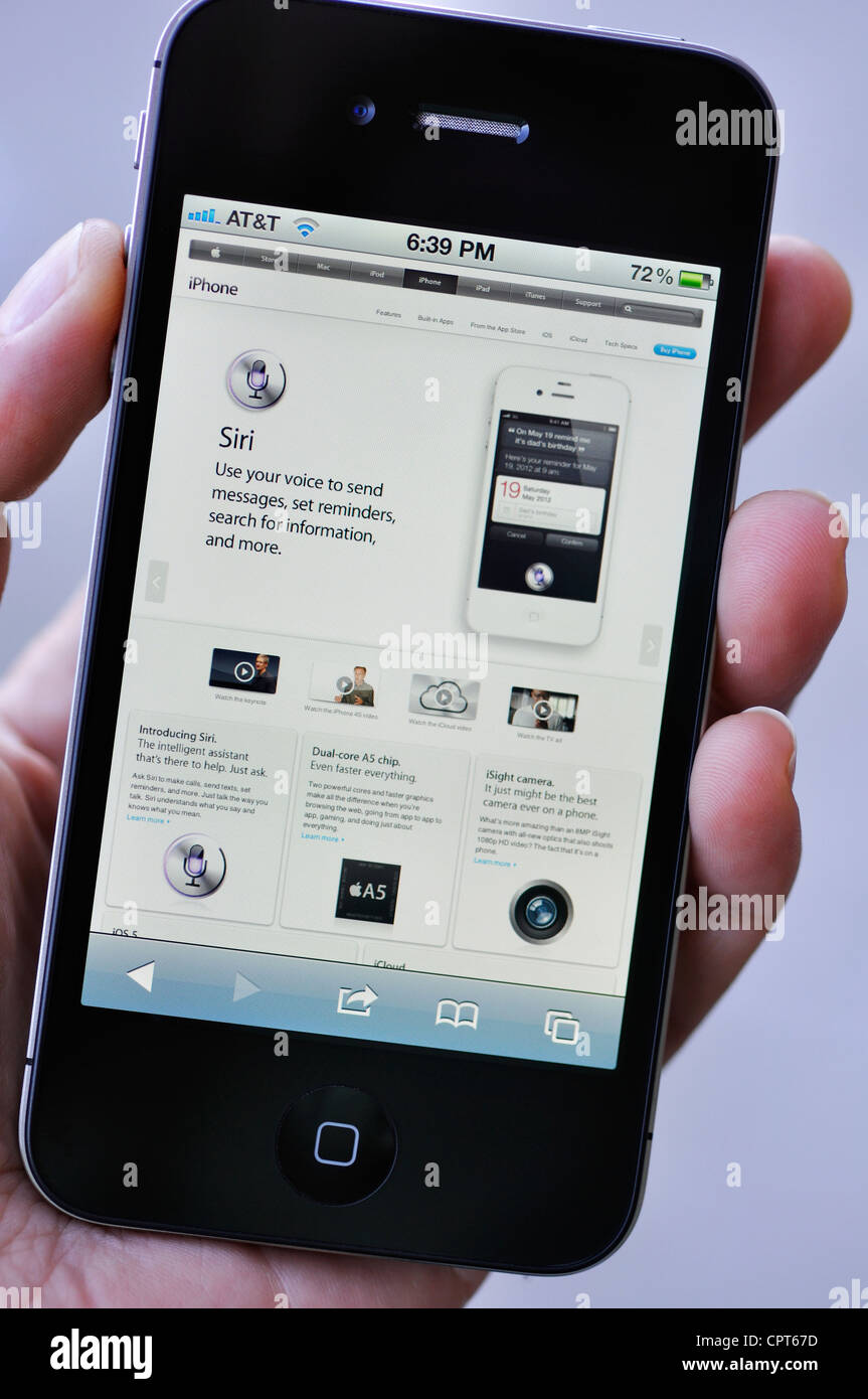 Siri apple hand hi-res stock photography and images - Alamy