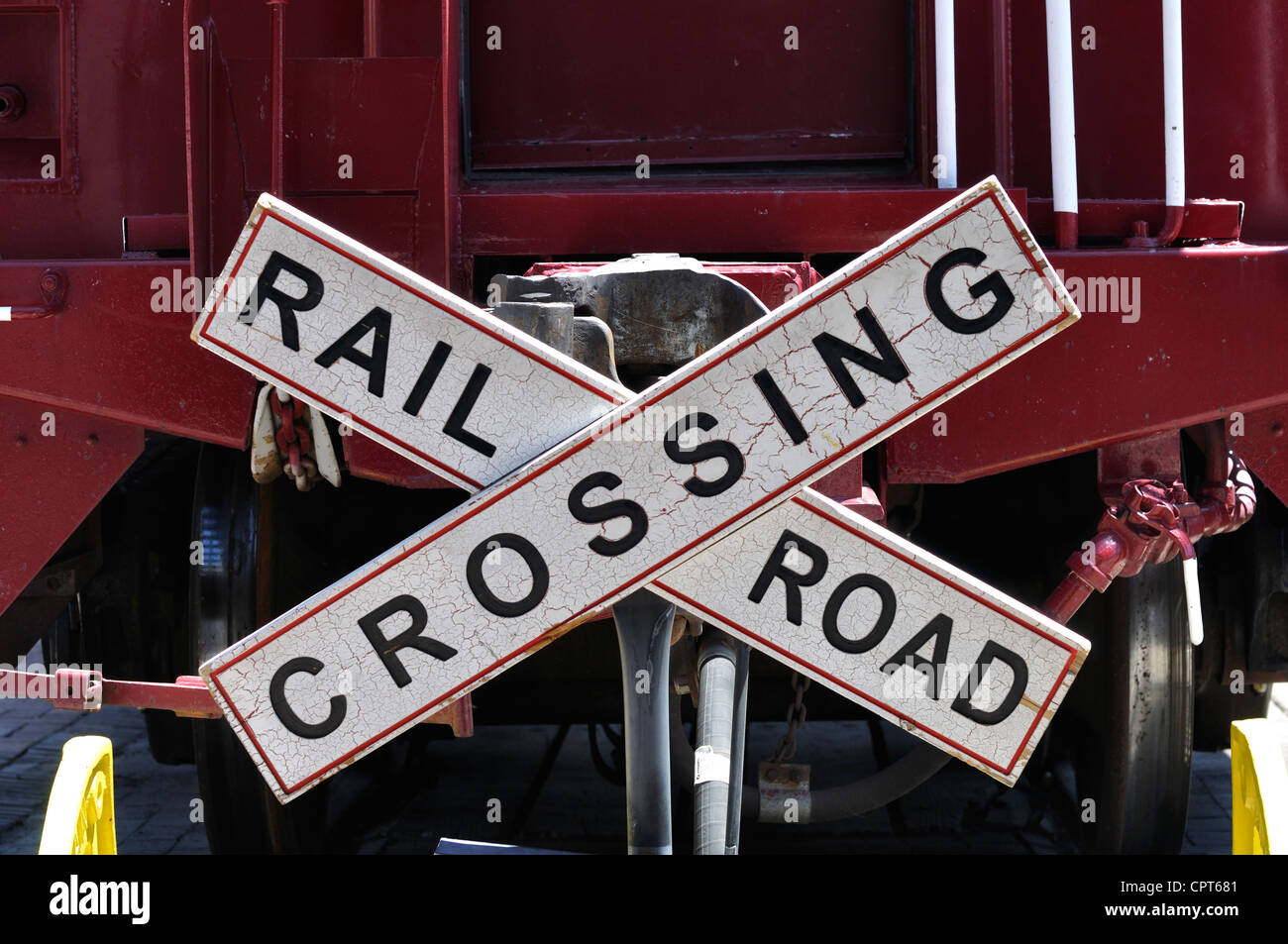 Rail road signs hi-res stock photography and images - Alamy