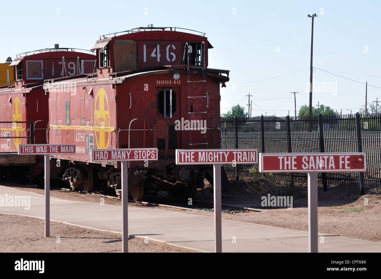 Santa fe rail road train car hi-res stock photography and images - Alamy