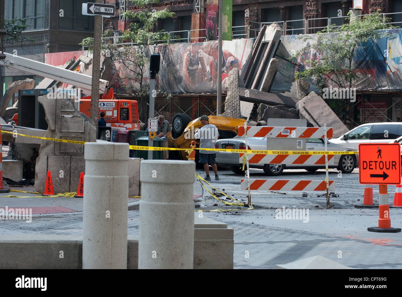 Film crew prepares for shooting of next scene of Marvel's The Avengers ...