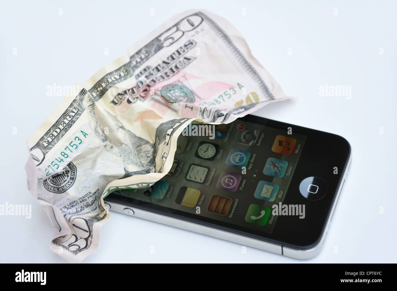 iPhone and US dollars Stock Photo - Alamy
