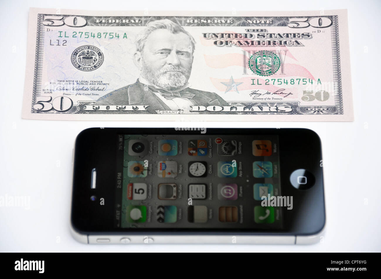 iPhone and US dollars Stock Photo - Alamy