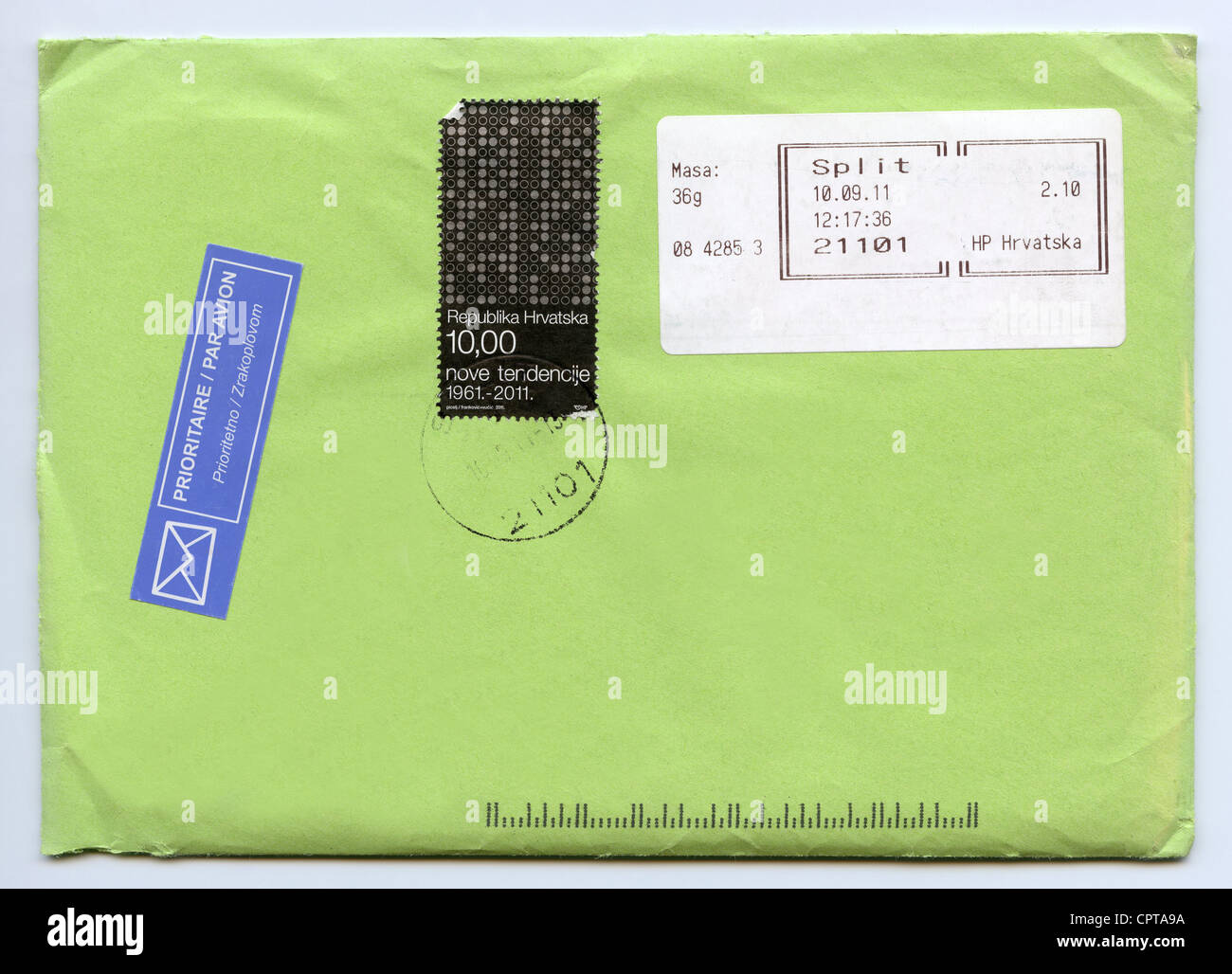 Croatia postage on letter Stock Photo - Alamy