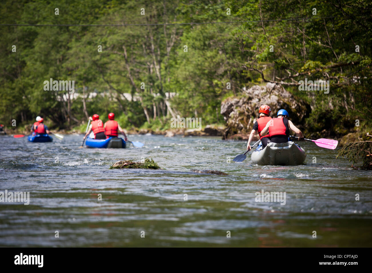 Raft slovenia hi-res stock photography and images - Alamy