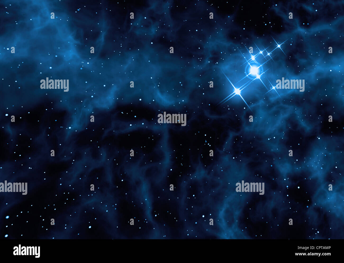 Brightly glowing stars at night (cgi Stock Photo - Alamy