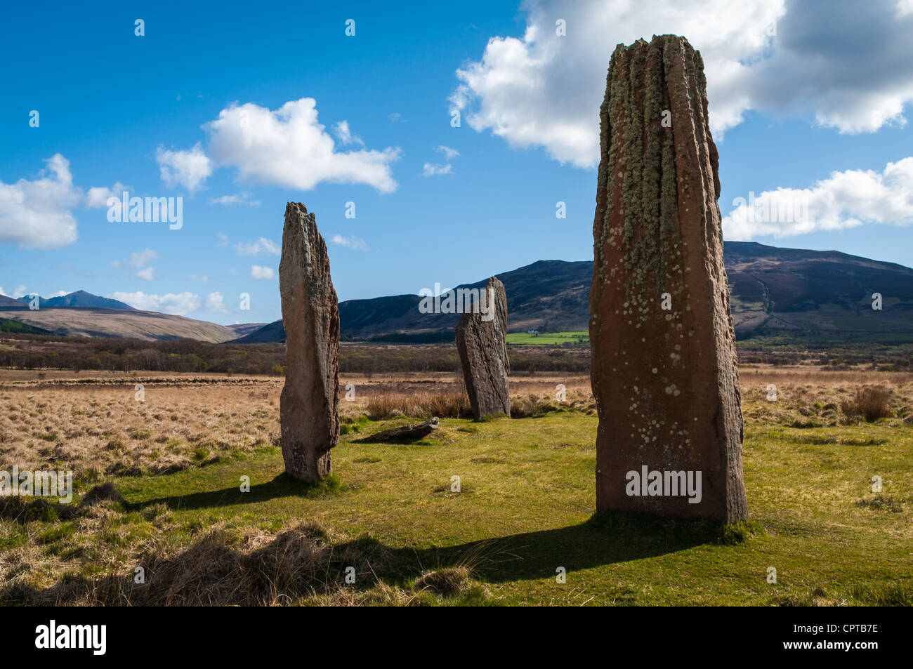 Machrie Moor stone circle Stock Photo - Alamy