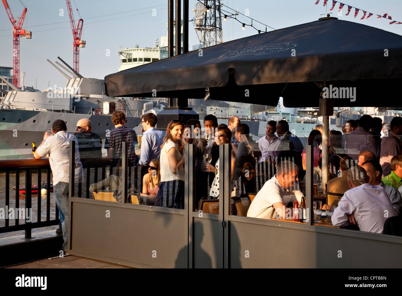 Riverside Pub/Bar, River Thames, London, England Stock Photo - Alamy