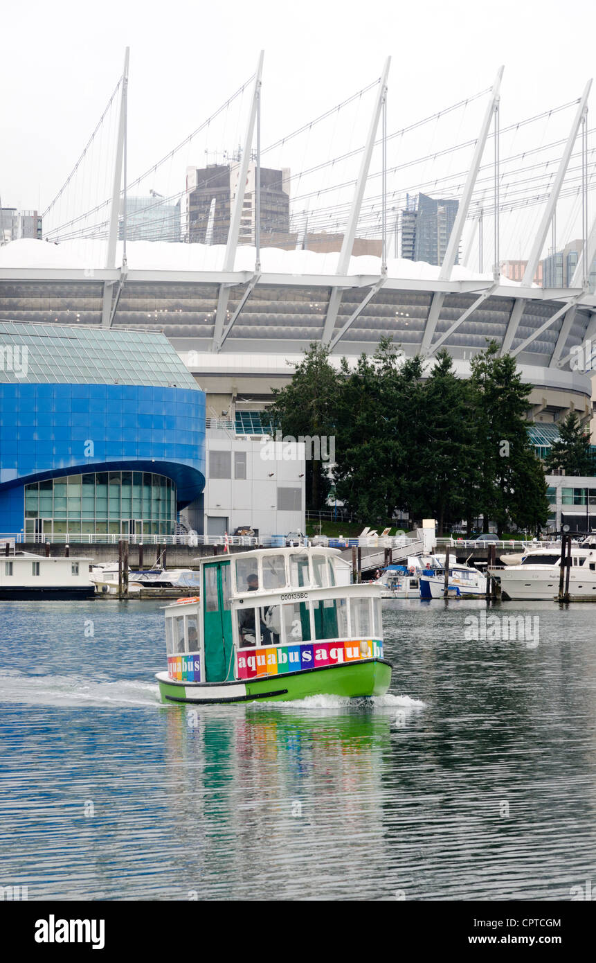 Aquabus on False Creek in front of BC Place stadium, Downtown Vancouver ...