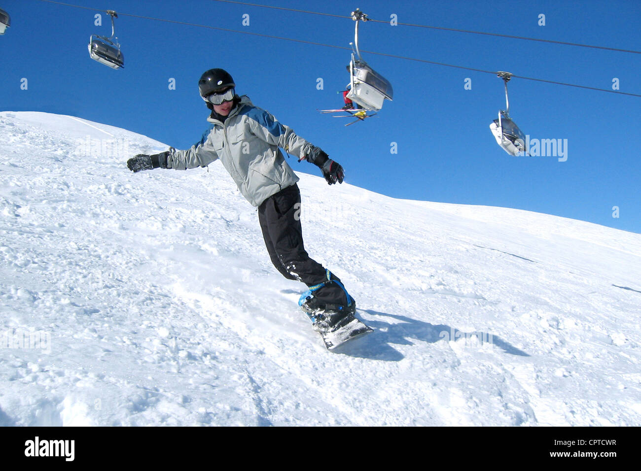 Male snowboarder on color hi-res stock photography and images - Alamy