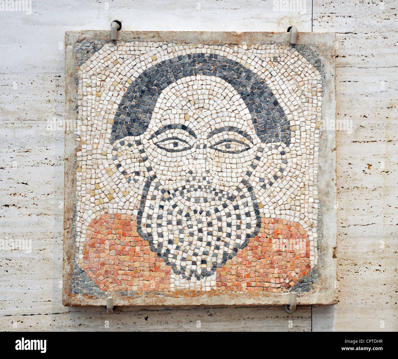 Bearded Man - Mosaic artwork from Roman Syria c. A.D. 400 - Kimbell Art ...