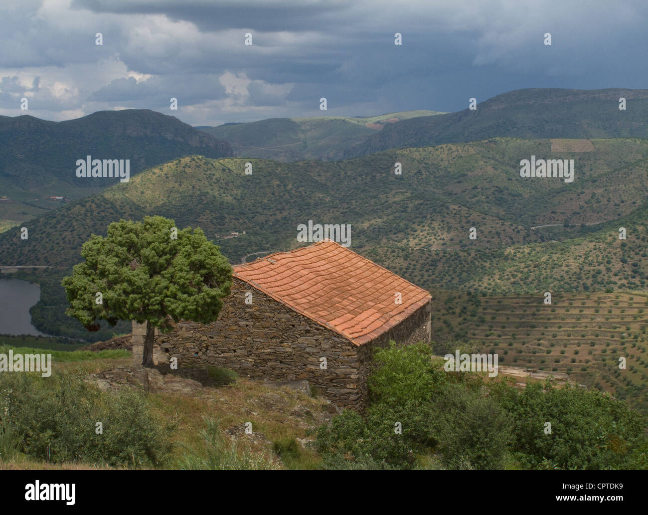 Old barn near river Douro, border of Portugal and Spain Stock Photo - Alamy