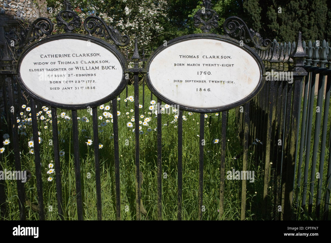 Thomas clarkson slavery abolitionist family grave memorial playford ...