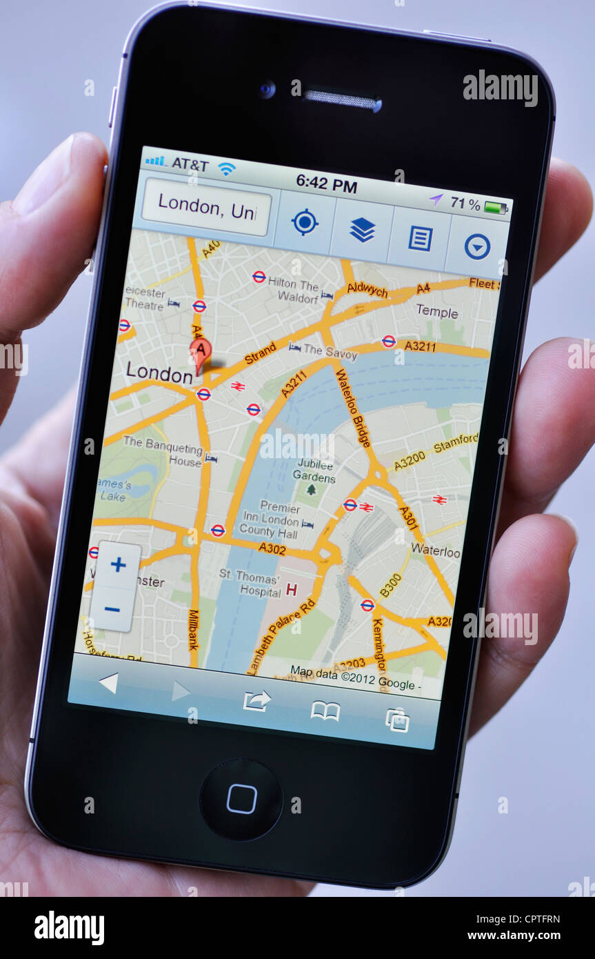iPhone - London map Stock Photo - Alamy