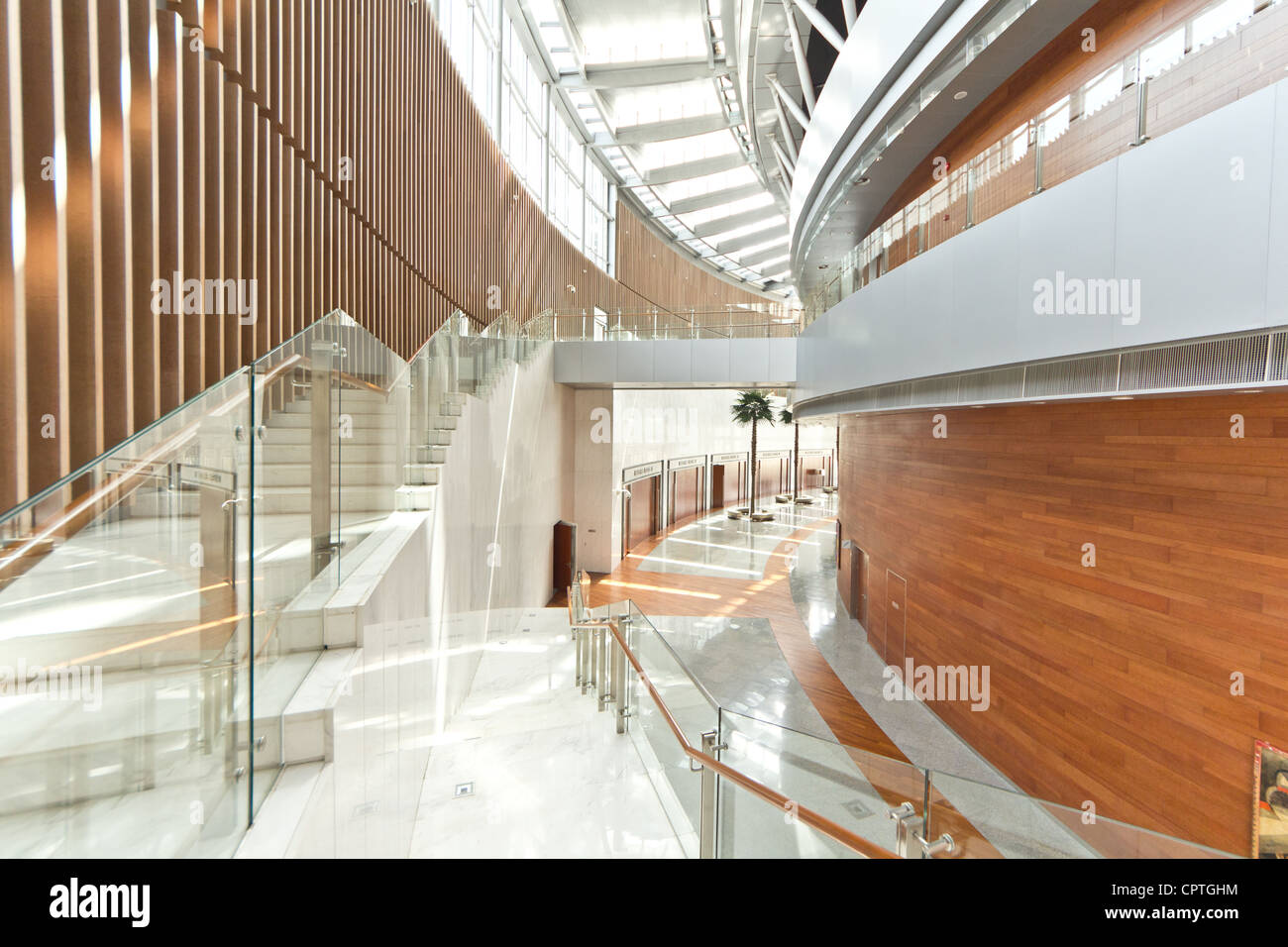 Interior of the newly constructed African Union Hall in Addis Ababa ...