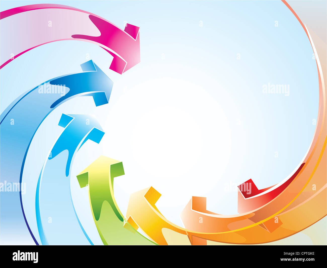 Background with rainbow arrows Stock Photo - Alamy