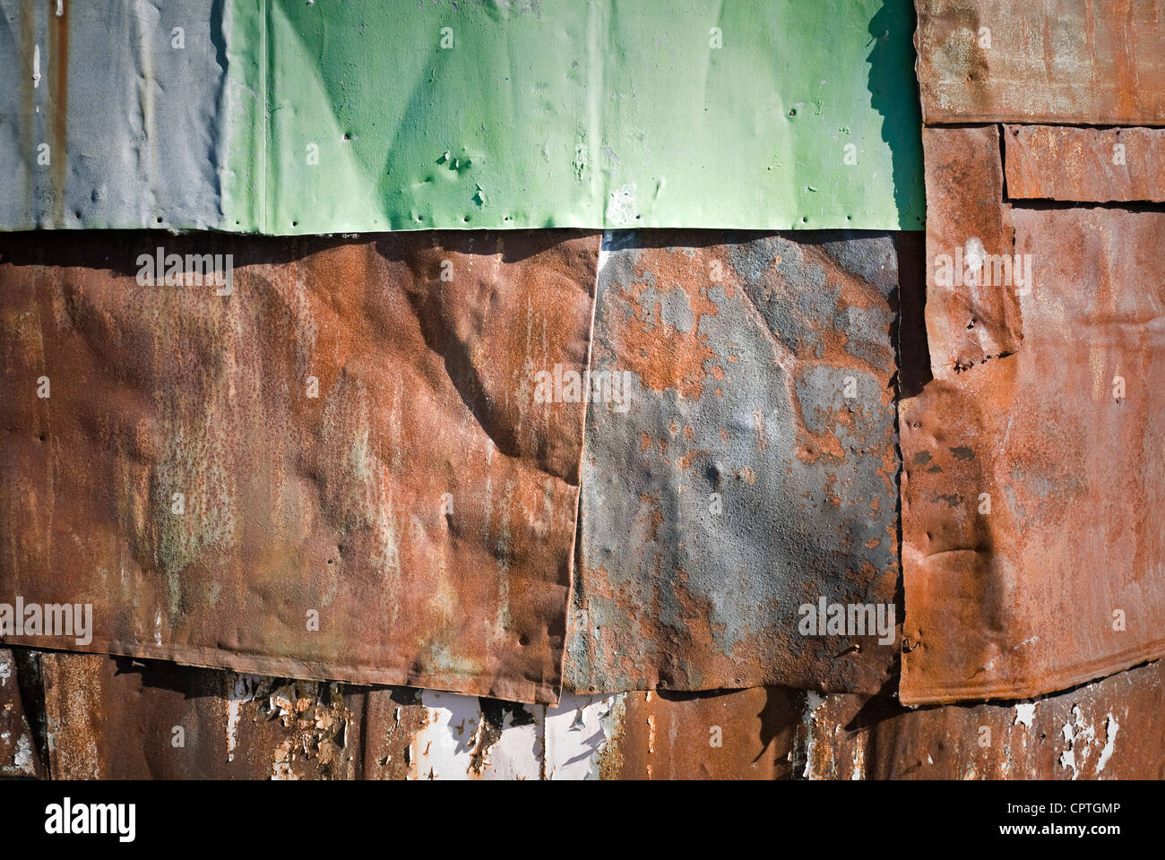 Fragment of a metal rusted wall Stock Photo - Alamy