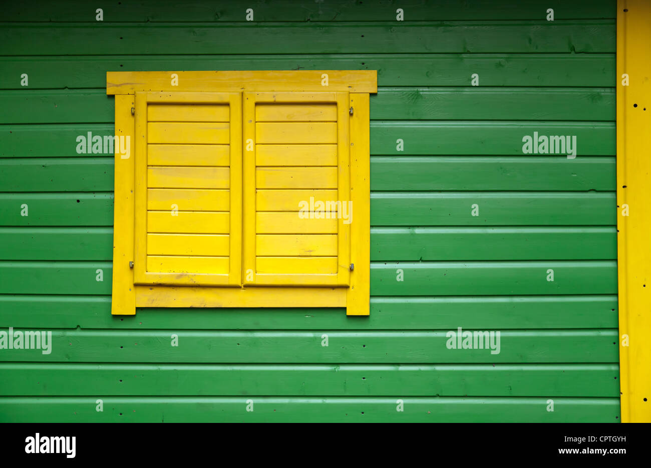Texture of bright painted wooden wall with yellow closed window Stock ...