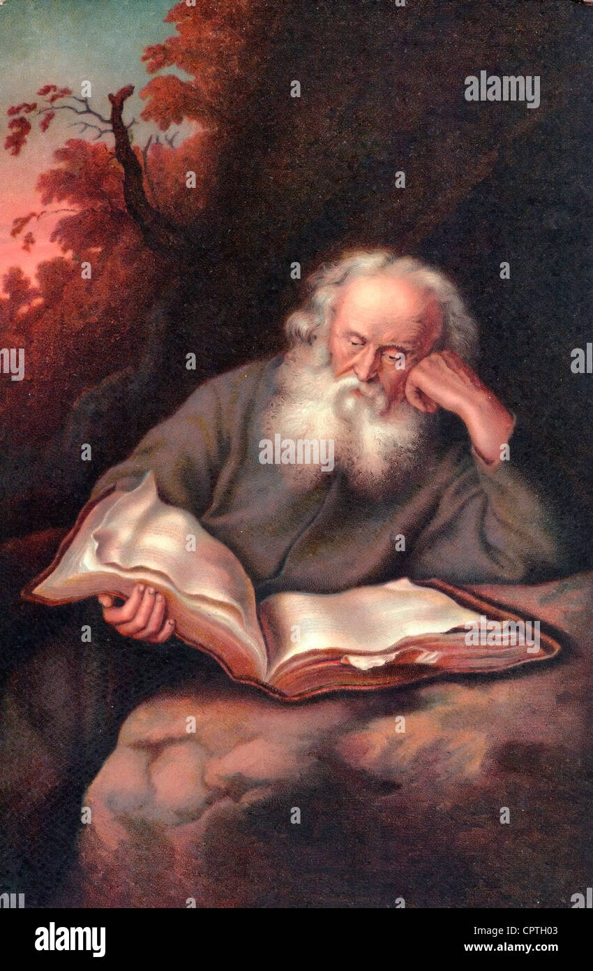 Der Eremit - The Hermit - painting by Salomon Koninck, 1643 Stock Photo ...