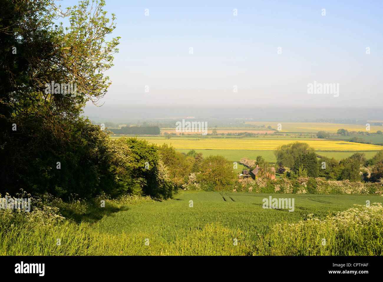 Lincolnshire Landscape in Spring Stock Photo - Alamy