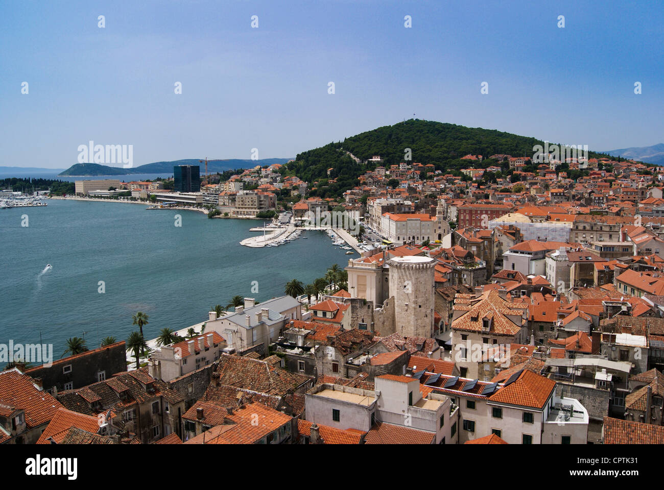 Split Harbour and Town Stock Photo - Alamy
