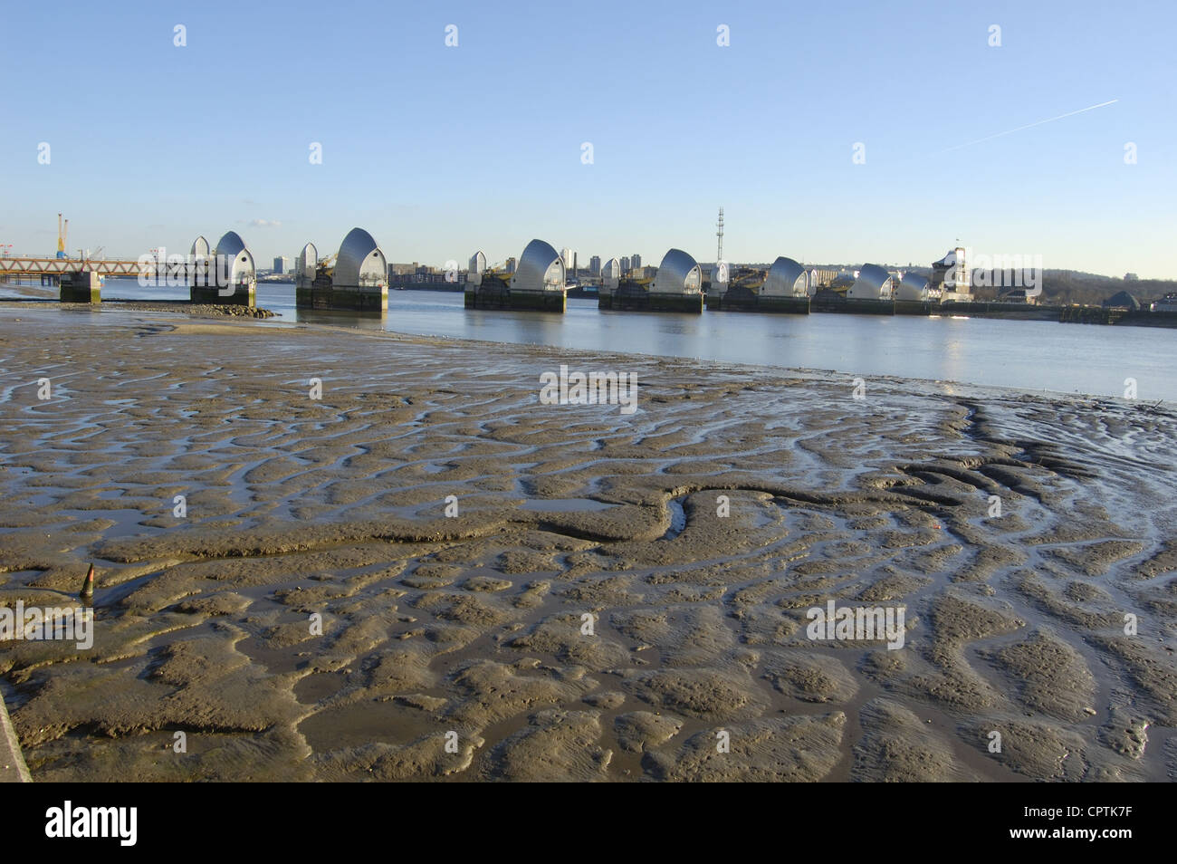 The Thames Barrier at low tide, London, England Stock Photo - Alamy