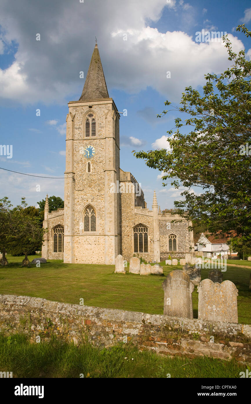 Parish church of Saint Nicholas at the village of Rattlesden, Suffolk ...
