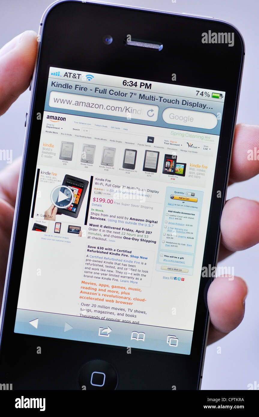 Amazon kindle phone hi-res stock photography and images - Alamy