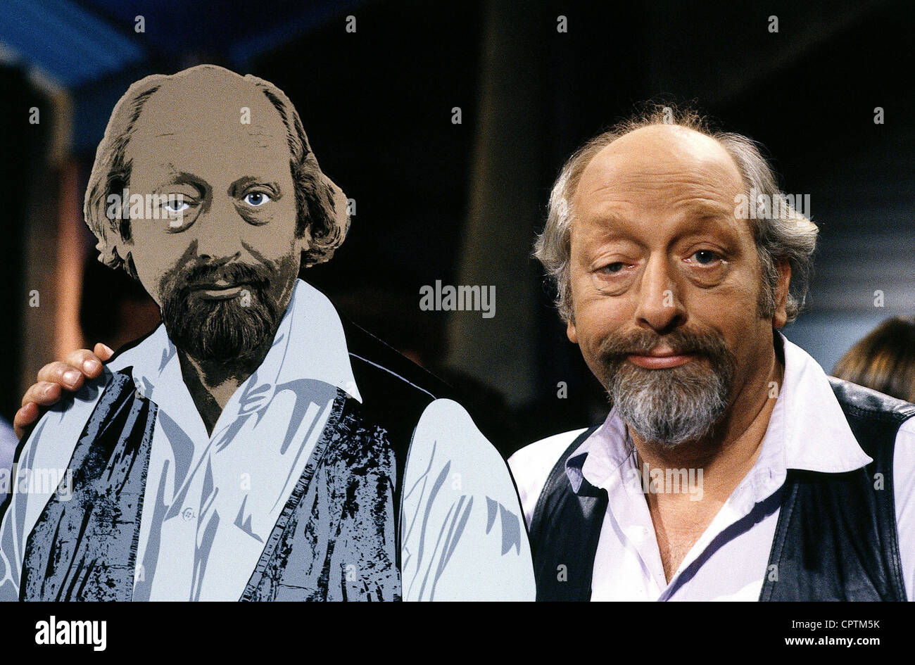 Dall, Karl, * 1.2.1941, German actor, comedian, portrait, cardboard cut ...
