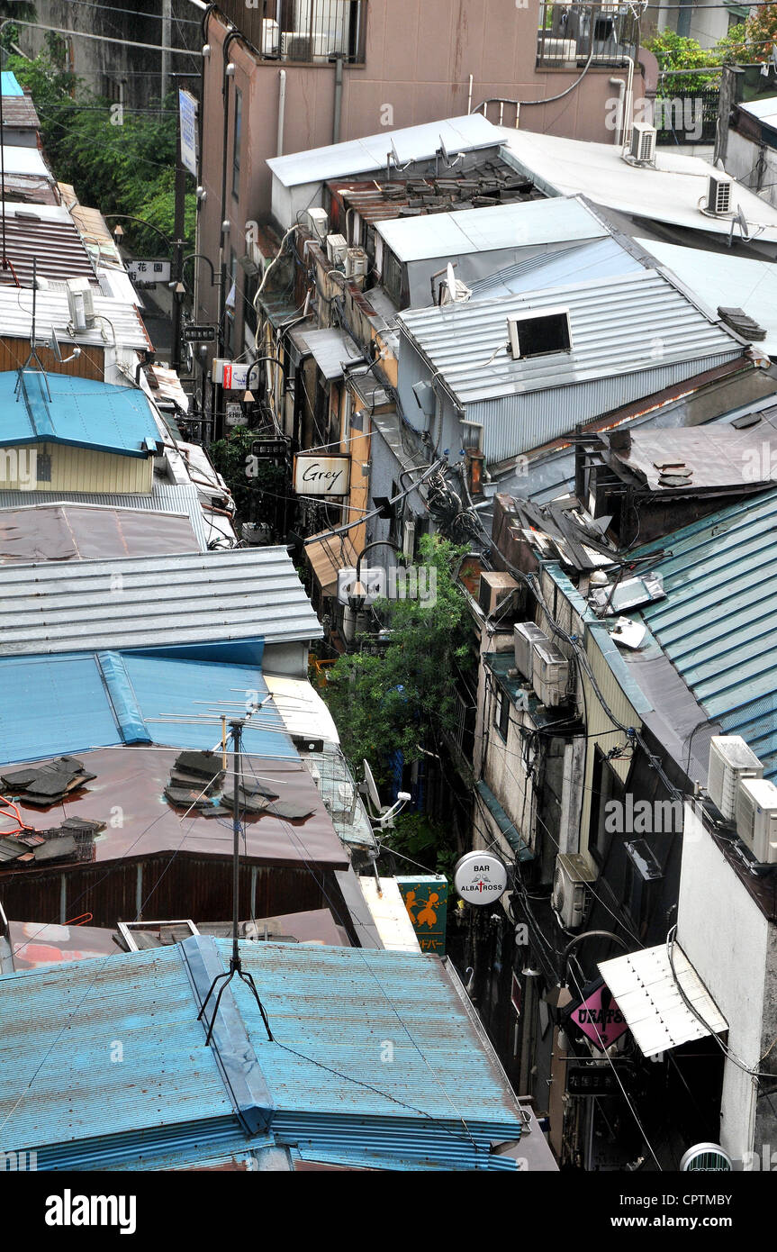 aerial view on Golden Gai Tokyo Japan Stock Photo - Alamy