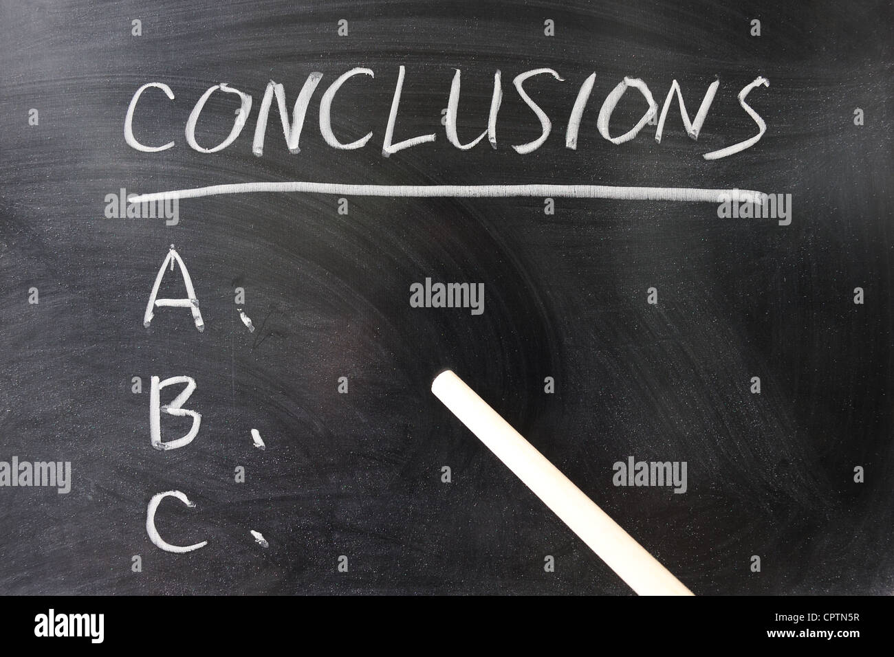 Our conclusions hi-res stock photography and images - Alamy