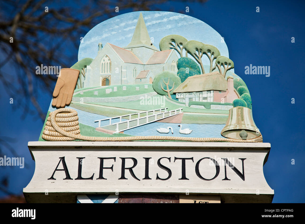 Village Sign, Alfriston, Sussex, England Stock Photo - Alamy
