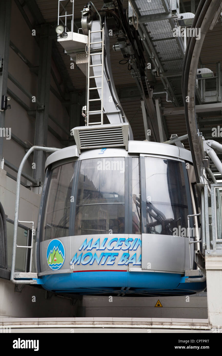 Monte Baldo cable car restaurant and view Malcesine Lake Garda Italy ...