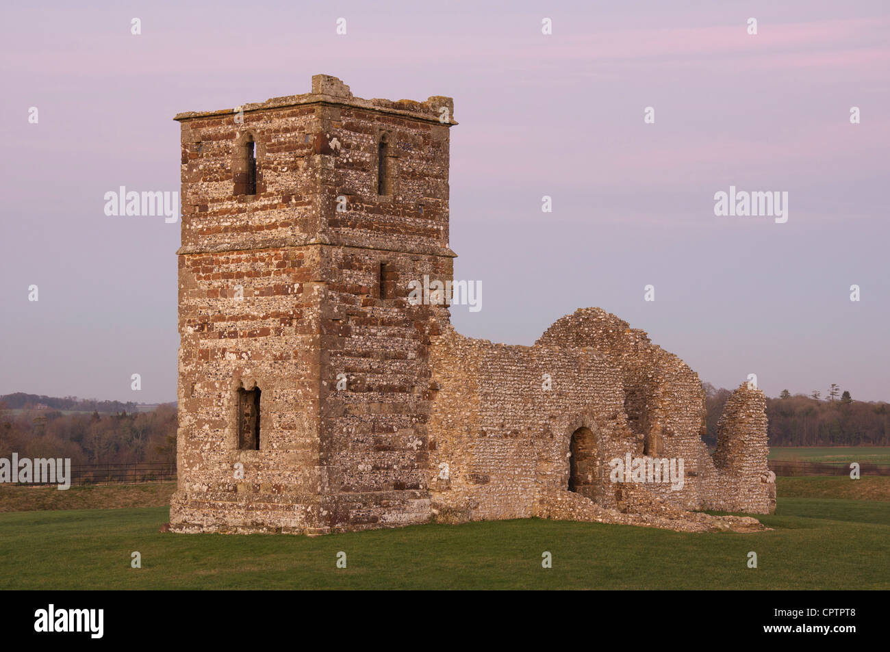 Ancient ruins.The Norman church at Knowlton was built in the middle of ...