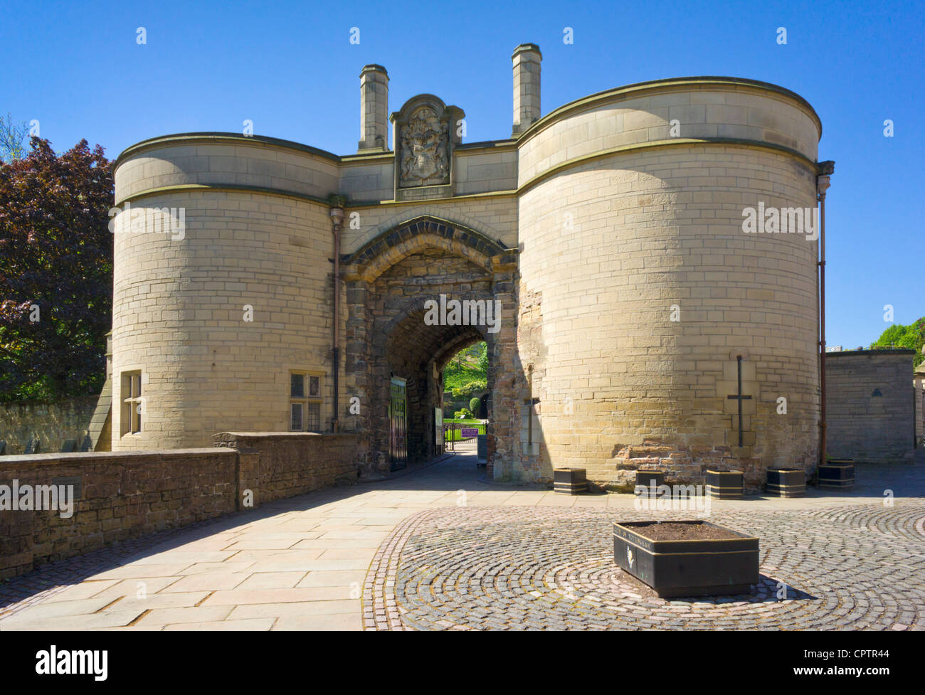 Nottingham castle exterior gate house Nottinghamshire east midlands ...