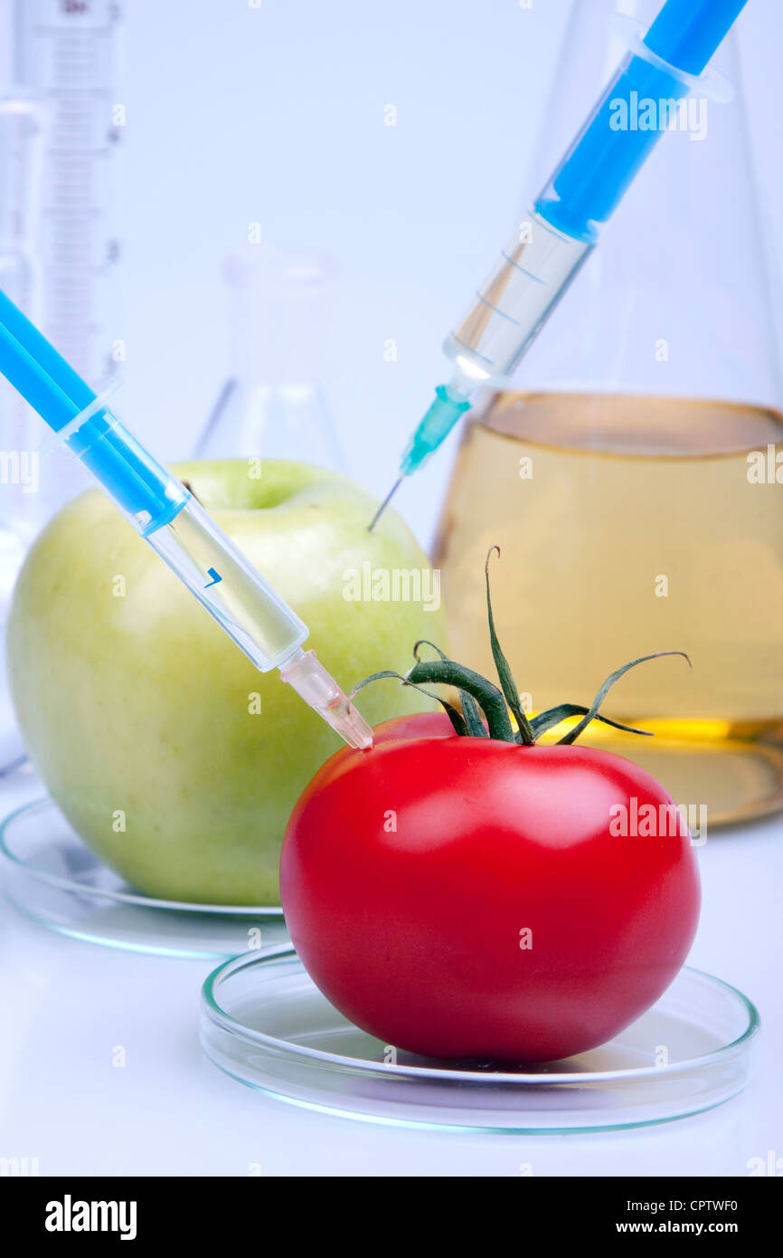 Genetically modified fruits and vegetables Stock Photo - Alamy