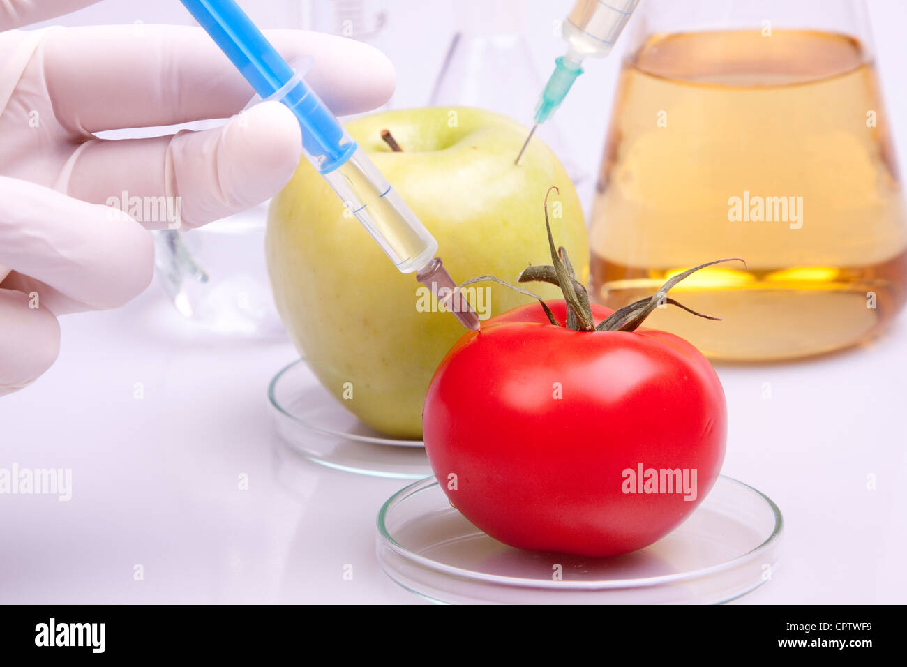 Genetically modified fruits and vegetables Stock Photo - Alamy