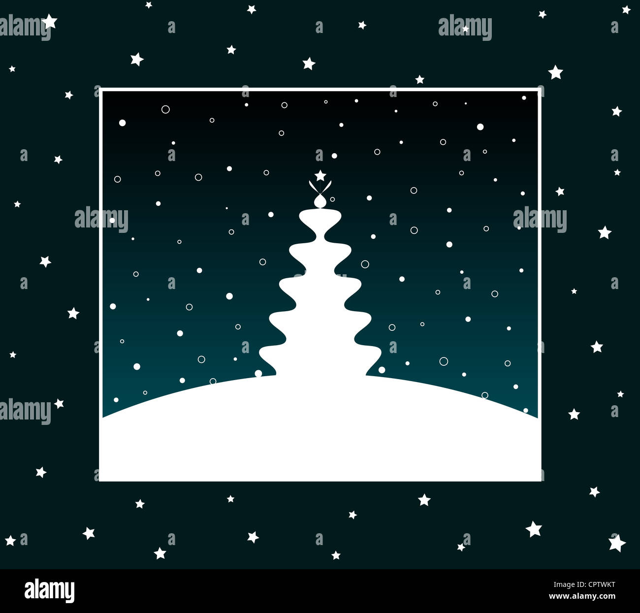 Christmas tree with stars design Stock Photo - Alamy