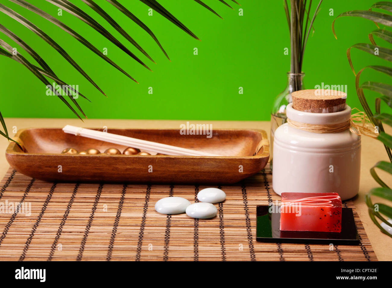 Take care about your body in SPA. Zen and relax, soap Stock Photo - Alamy