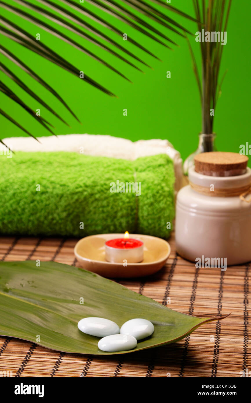Take care about your body in SPA. Zen and relax, soap Stock Photo - Alamy