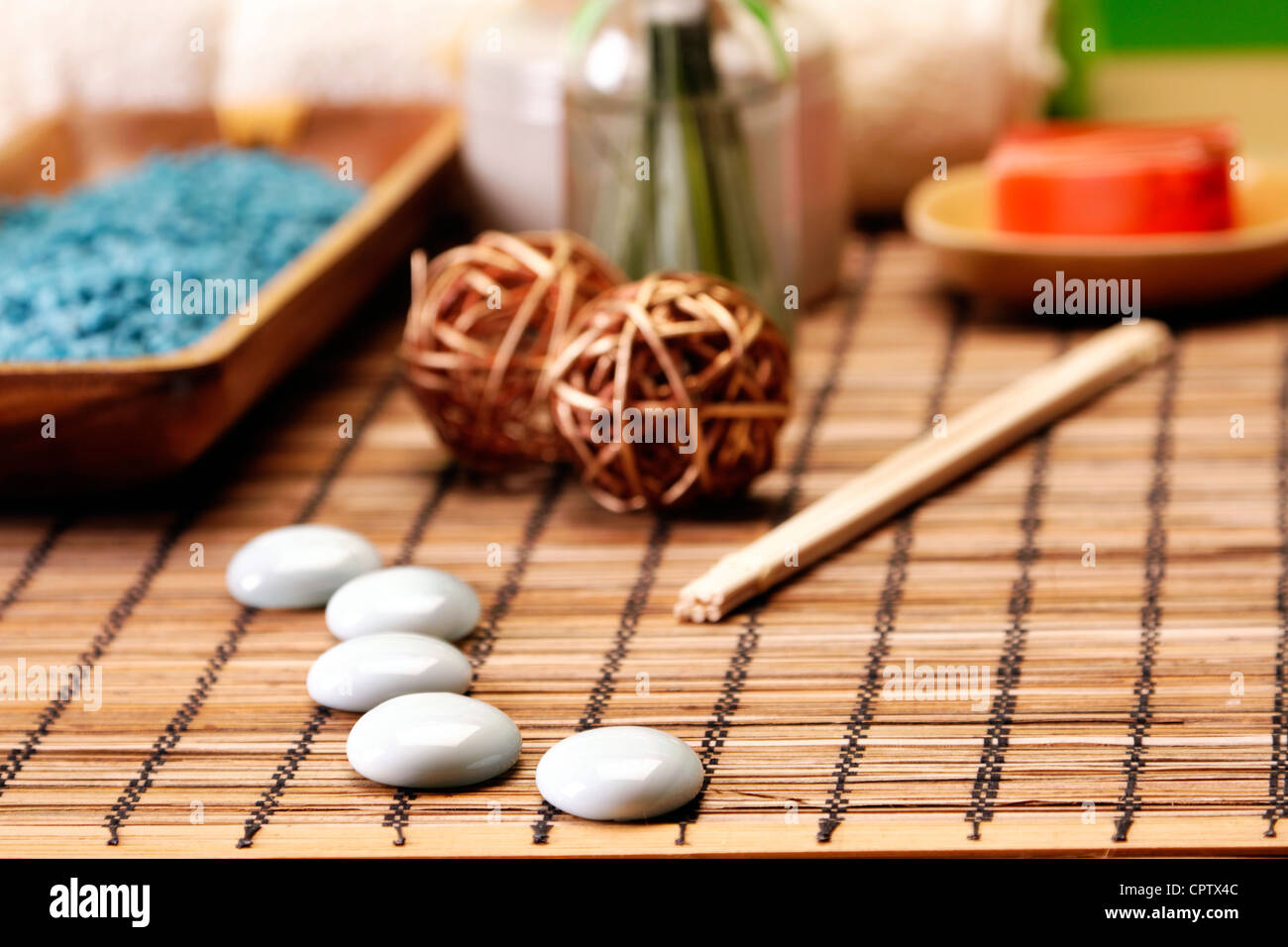 Take care about your body in SPA. Zen and relax, soap Stock Photo - Alamy