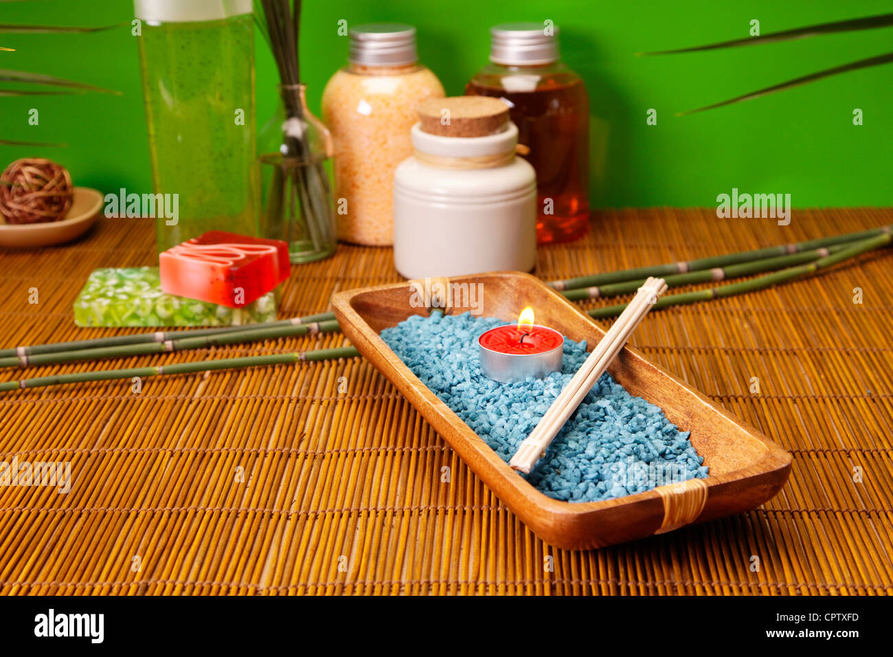 Take care about your body in SPA. Zen and relax, soap Stock Photo - Alamy