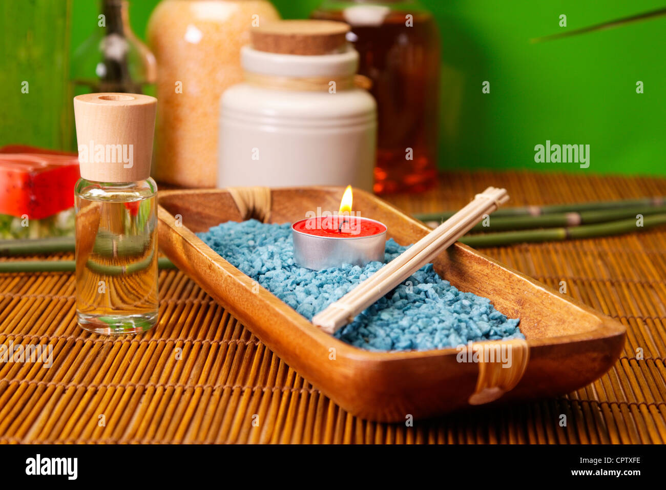 Take care about your body in SPA. Zen and relax, soap Stock Photo - Alamy