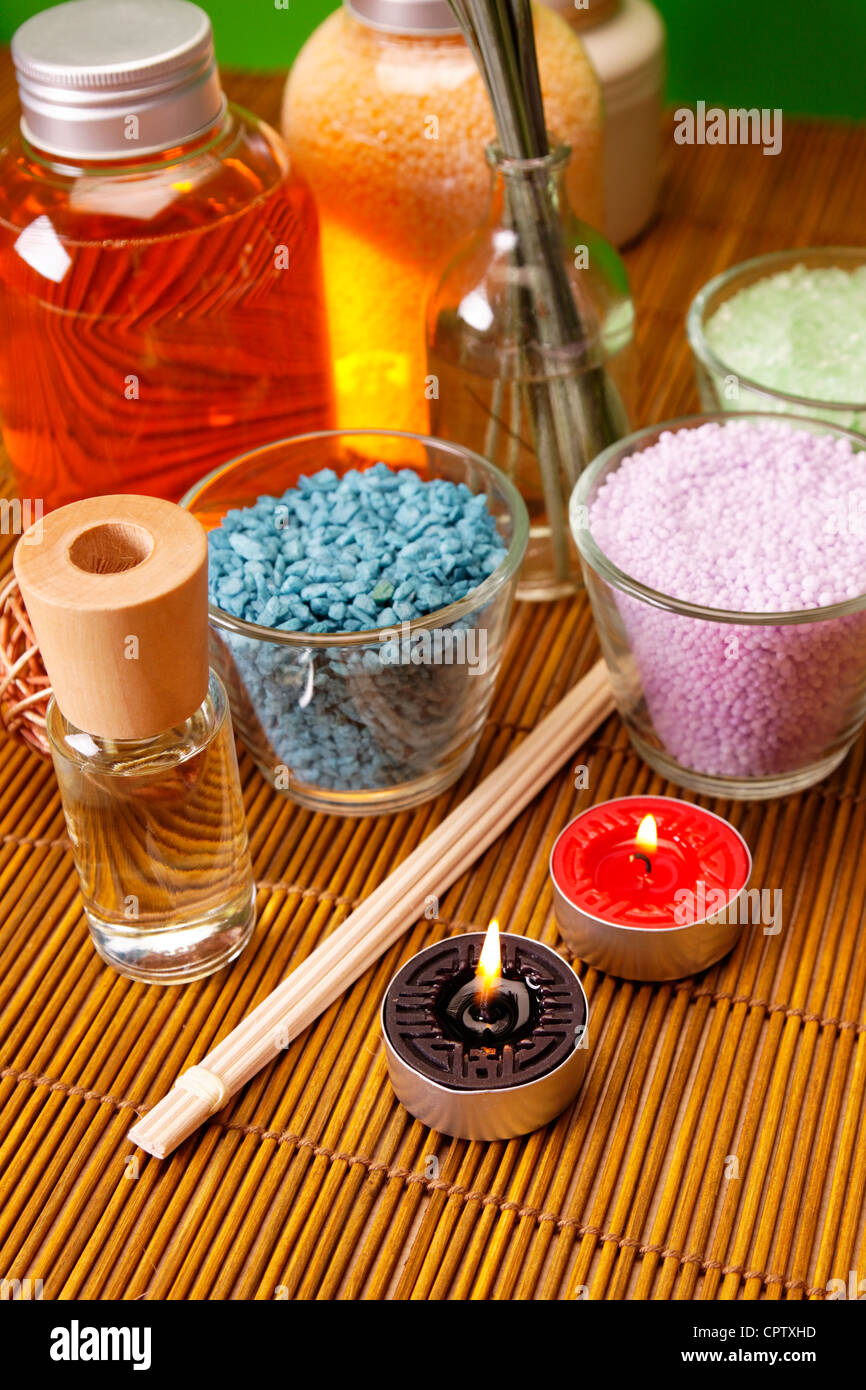 Take care about your body in SPA. Zen and relax, soap Stock Photo - Alamy