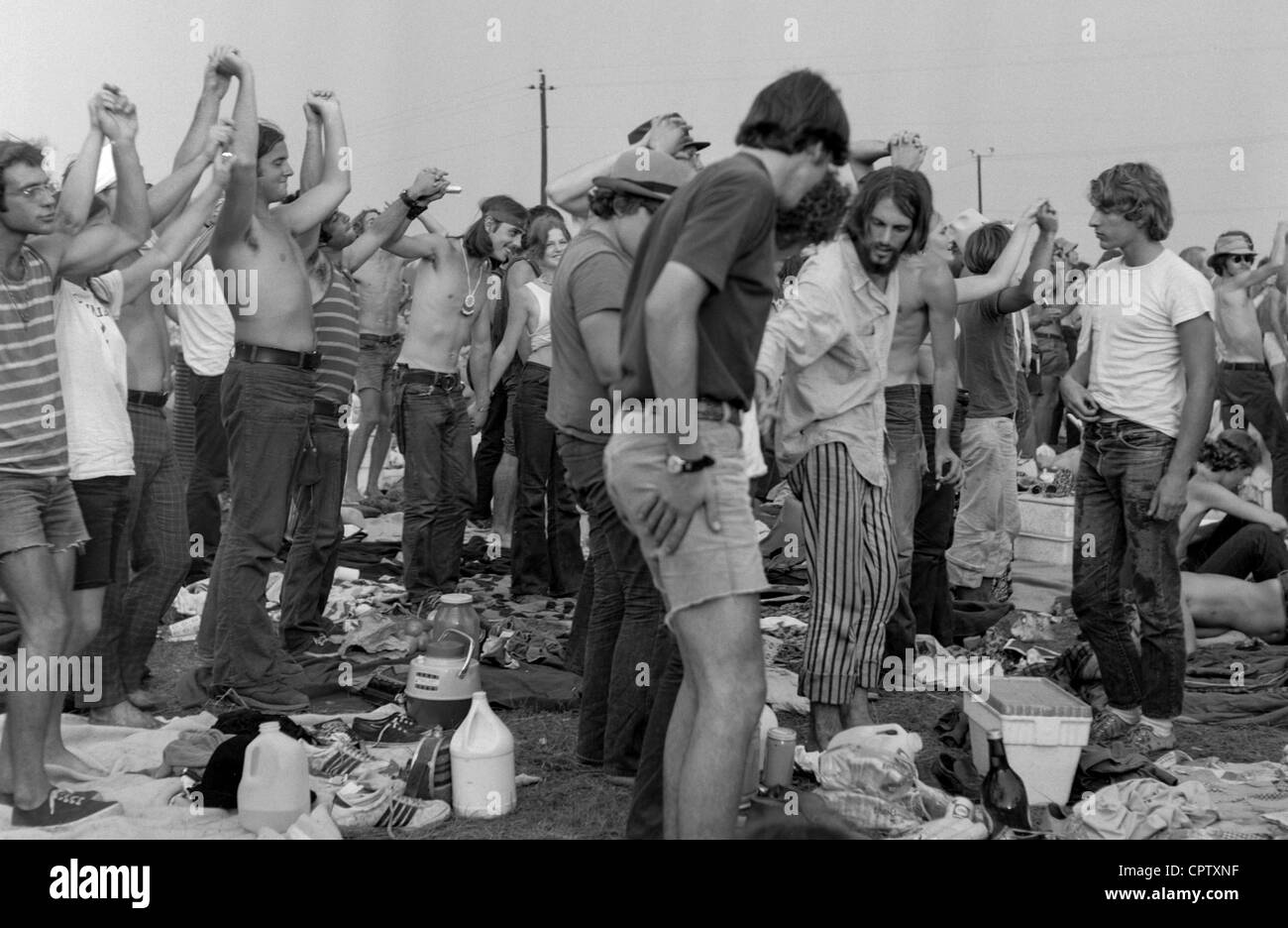 Crowd chanting Black and White Stock Photos & Images - Alamy